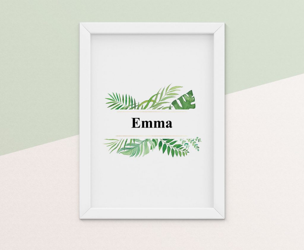 Tropical personalized name prints free template - Timetobe - Free ...